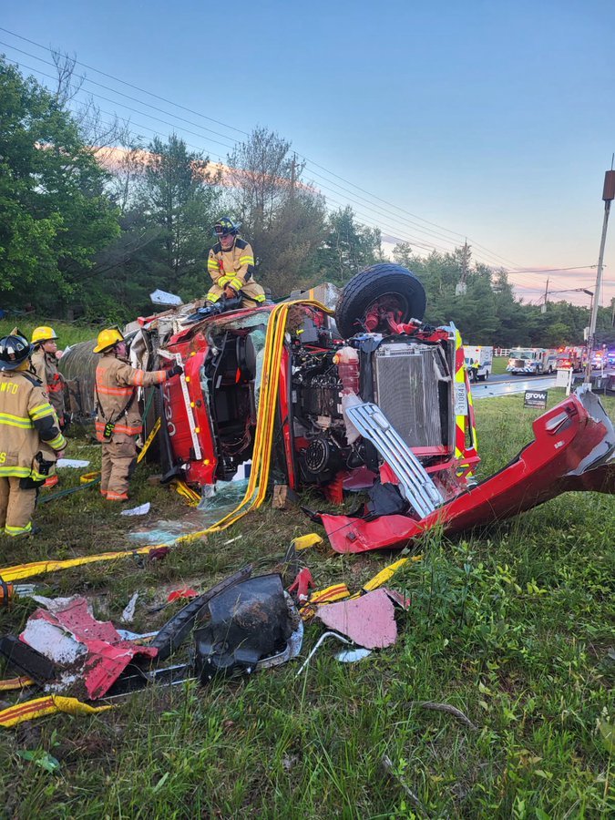 MARYLAND TANKER OVERTURNS WHILE RESPONDING - 3 INJURED | Firefighter ...