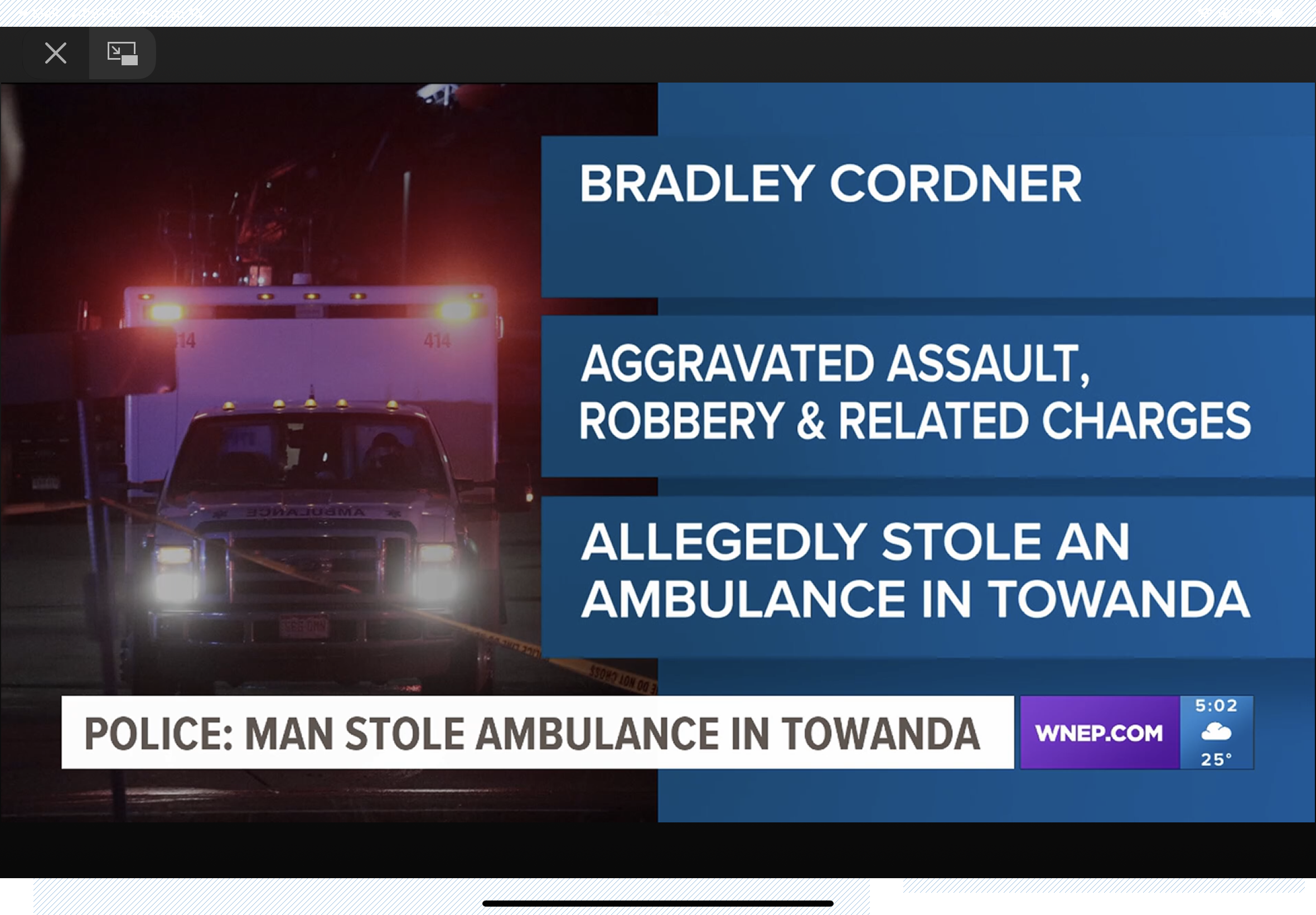 PENNSYLVANIA MAN STEALS AMBULANCE, STRIKES CAR | Firefighter Close ...